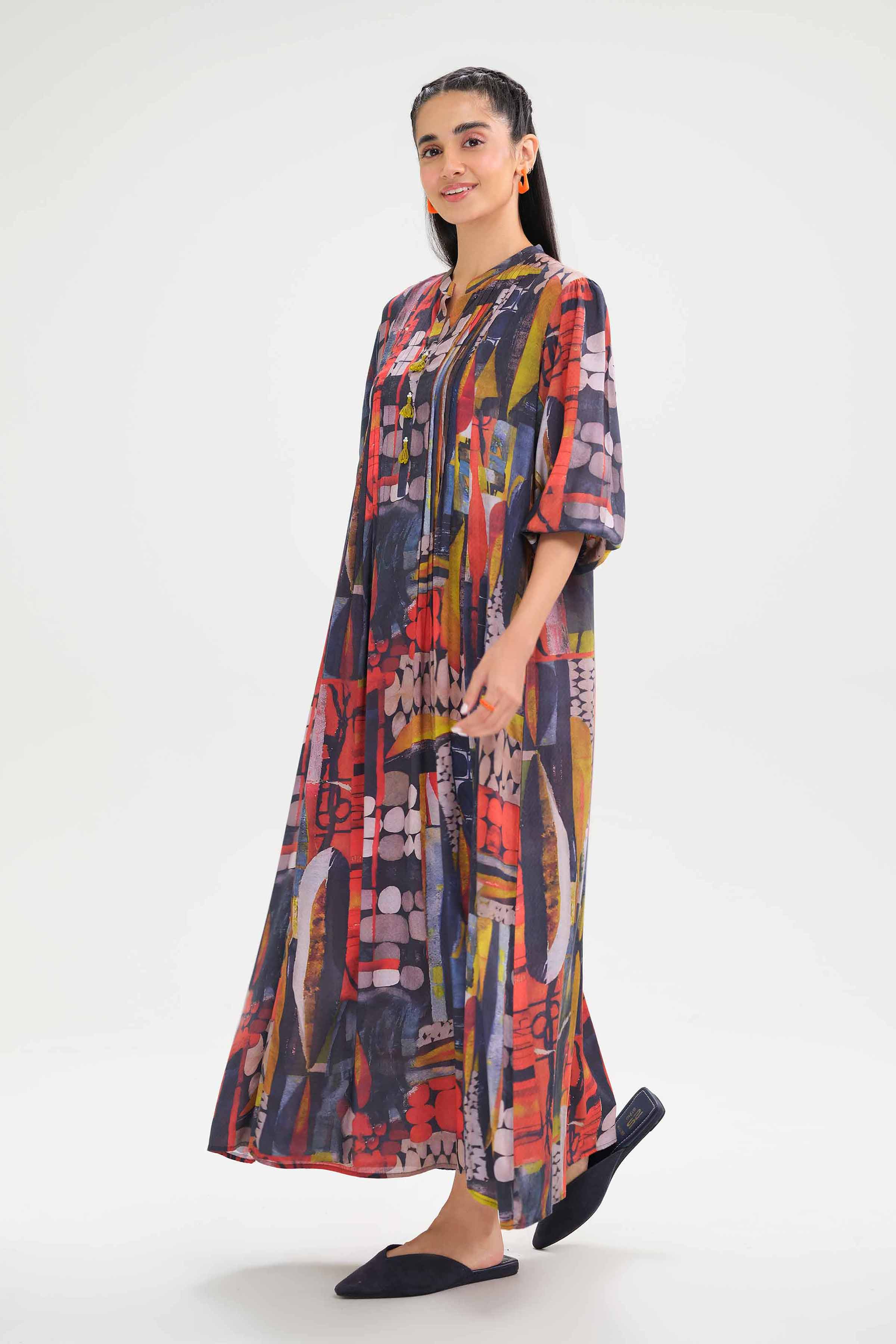 Printed Dress - AW24-18 – NISHAT USA